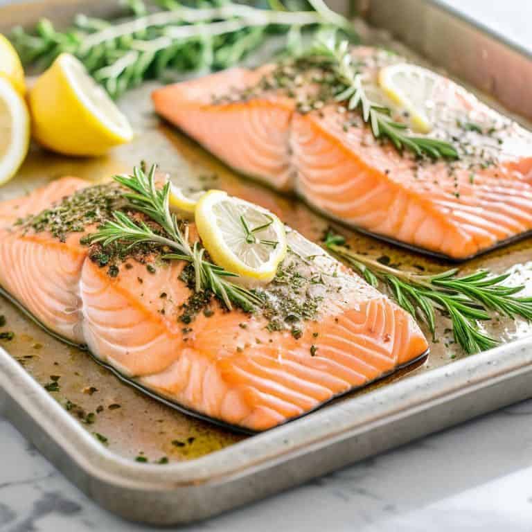 A Sheet Pan Lemon and Herb Salmon Recipe for an Easy Dinner - Tiny Kitchen Chronicles